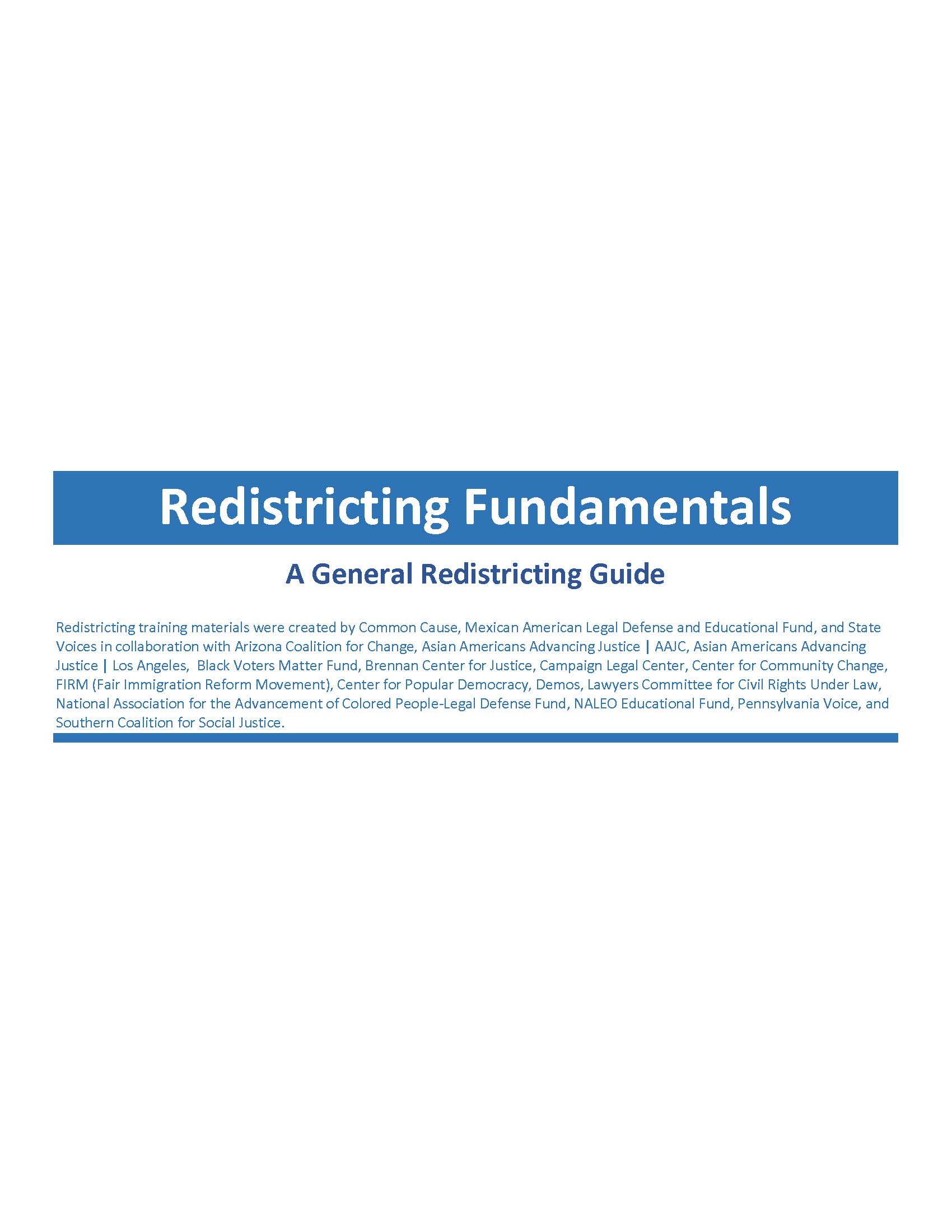 Community Engagement: Understanding the Redistricting Process - All ...